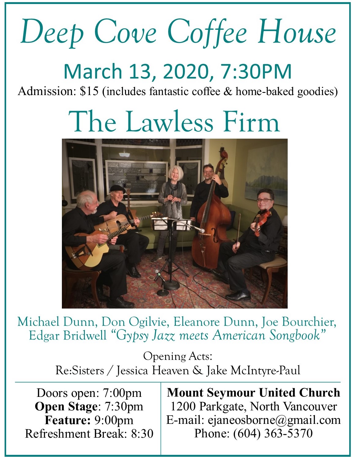 Deep Cove Coffee House | Friday, March 13 | CANCELLED – Mount Seymour ...